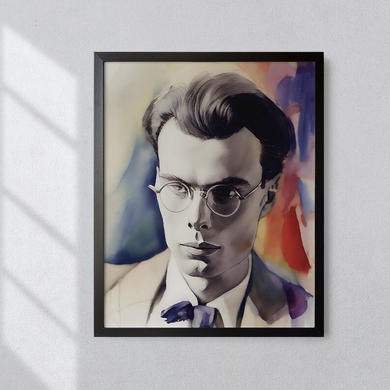 Aldous Huxley Watercolor Art Print Portrait POSTER - Etsy