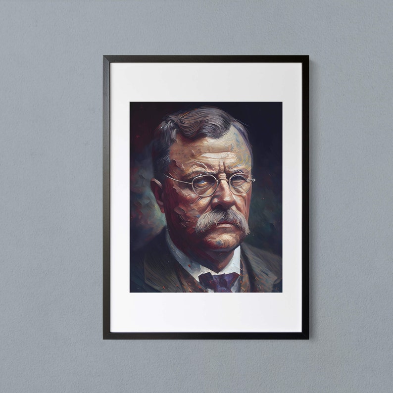Theodore Roosevelt Oil Painting Art Print Portrait POSTER - Etsy