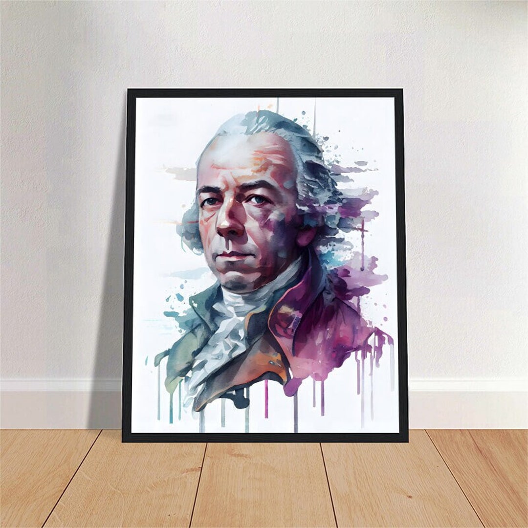 Leonhard Euler Watercolor Art Print Portrait POSTER | Mathematics ...