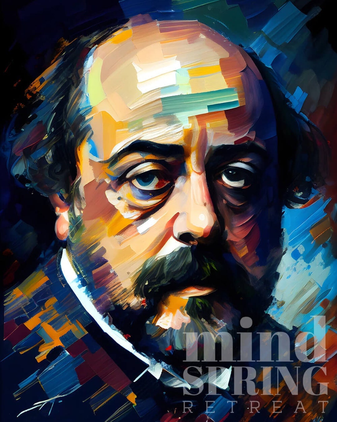 Gustave Flaubert Oil Painting Art Print Portrait POSTER - Etsy