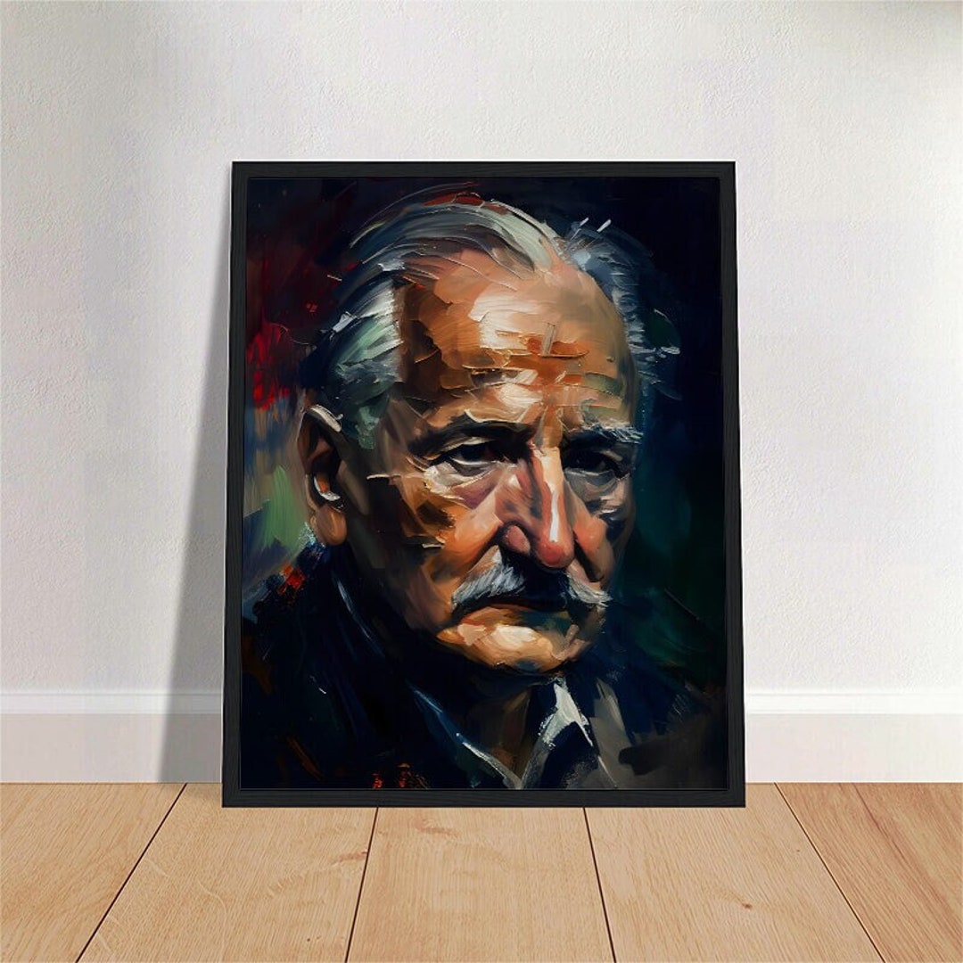 Martin Heidegger Oil Painting Art Print Portrait POSTER 2 | Philosophy ...
