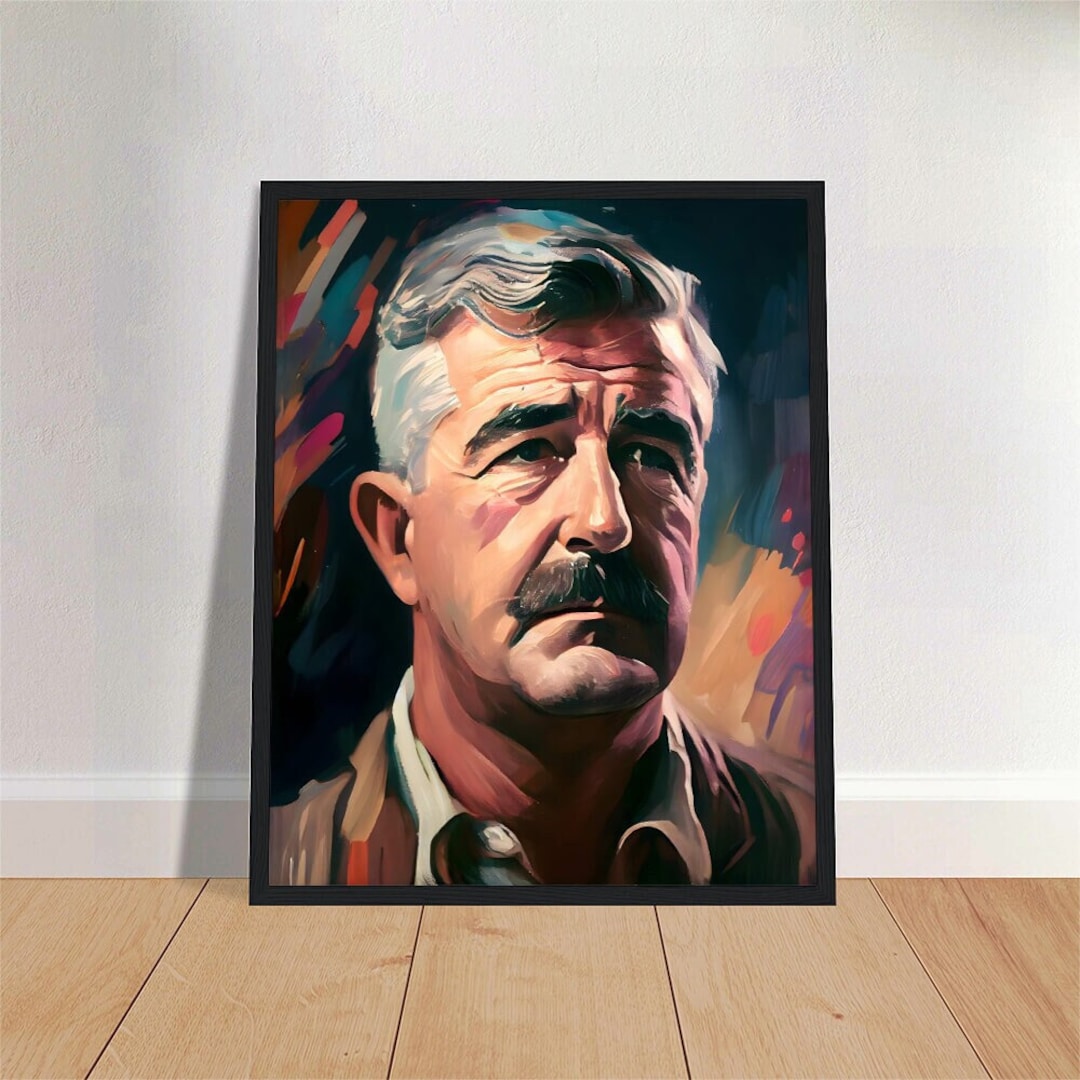 William Faulkner Oil Painting Art Print Portrait POSTER 2 | Classic ...