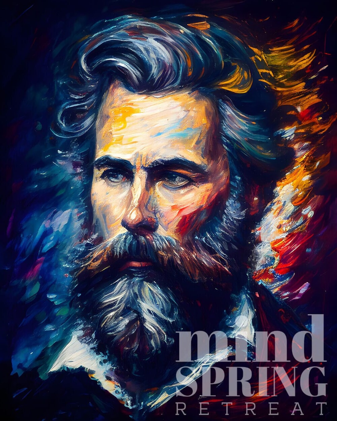Herman Melville Oil Painting Art Print Portrait POSTER 2 Literature ...