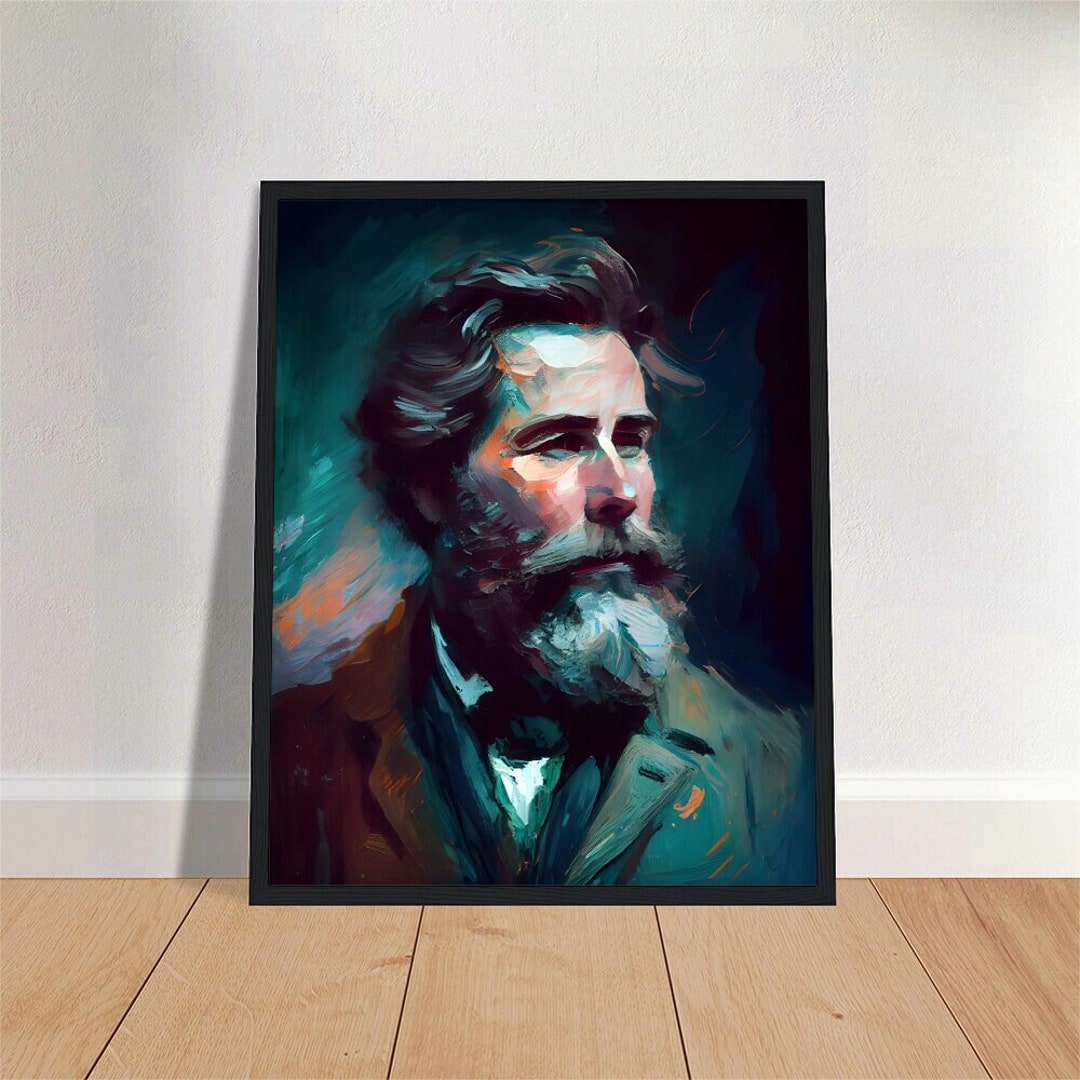 Herman Melville Oil Painting Art Print Portrait POSTER | Literature ...
