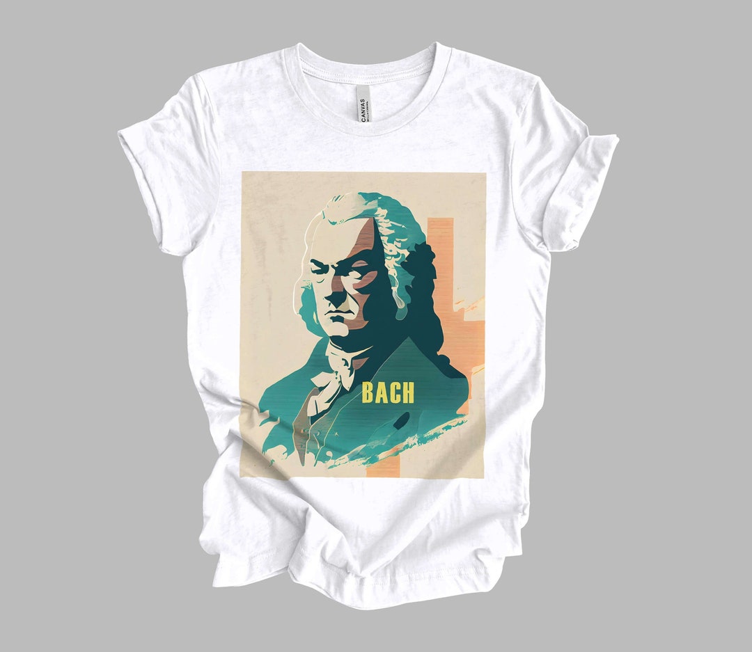 Johann Sebastian Bach Retro Minimalist T-shirt | Classical Music Gift ...