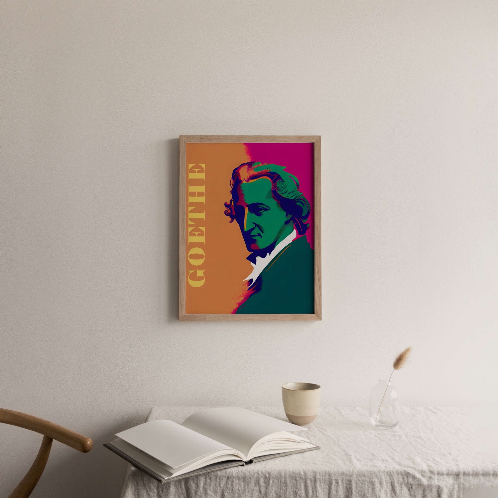 Johann Wolfgang Von GOETHE Retro Minimalist Art Print Portrait POSTER ...
