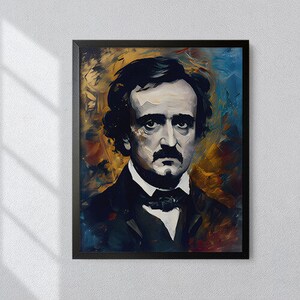 Edgar Allan Poe Oil Painting Art Print Portrait POSTER 2 | Classic ...