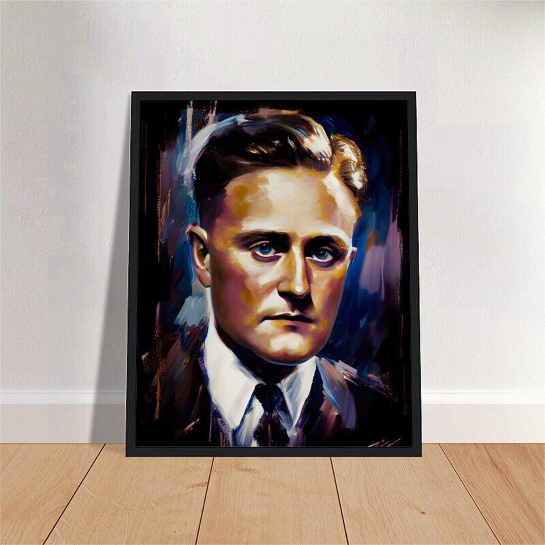 F. Scott Fitzgerald Oil Painting Art Print Portrait POSTER 1 | Classic ...