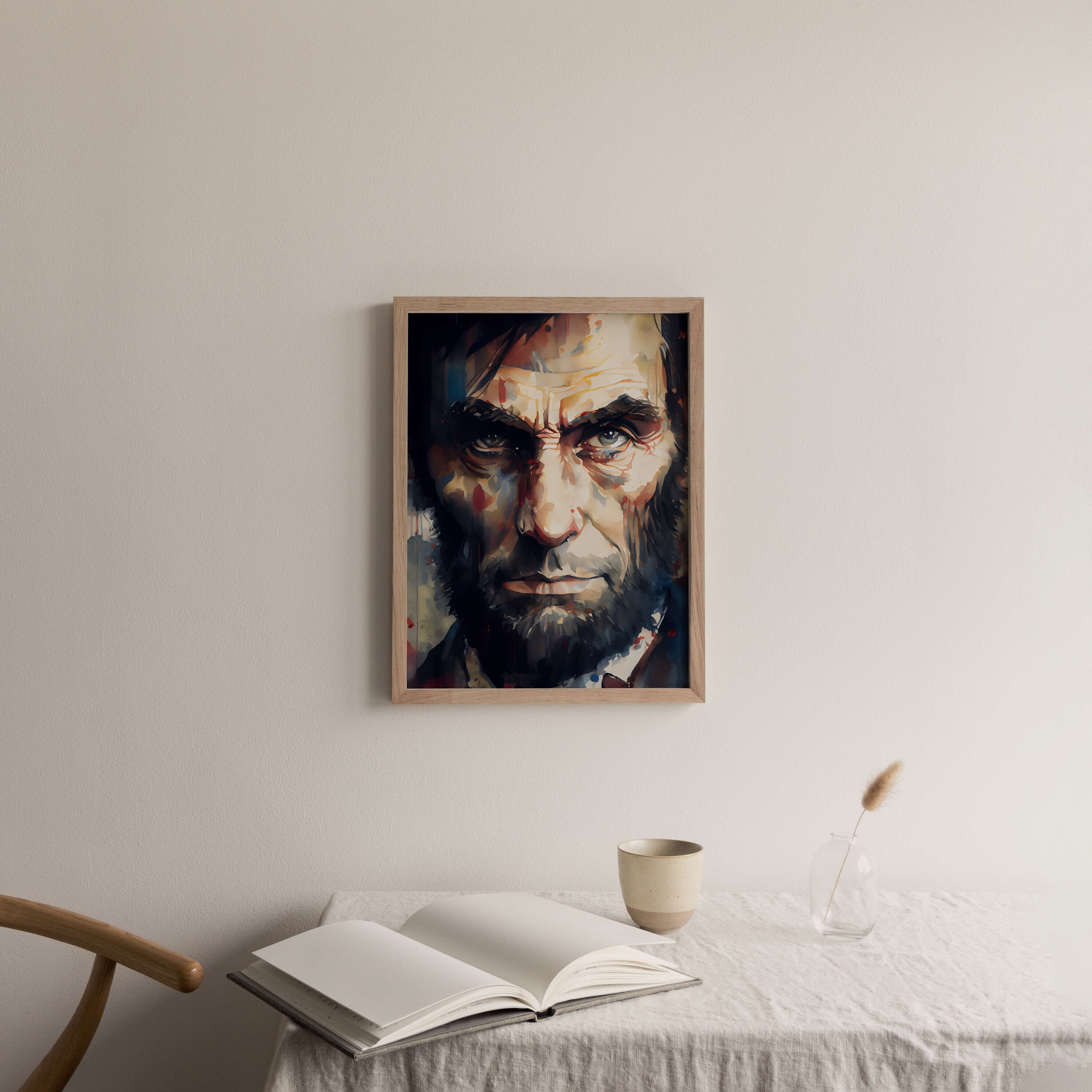 Abraham Lincoln Watercolor Art Print Portrait POSTER Science - Etsy