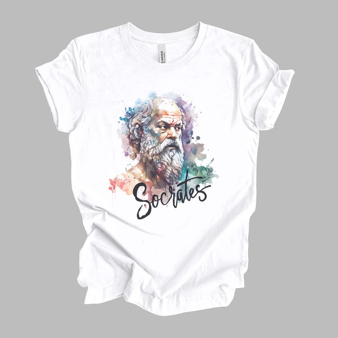Socrates Watercolor T-shirt | Philosophy History Unisex Gift Tshirt ...