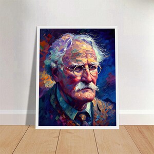 Carl Jung Oil Painting Art Print Portrait POSTER | Psychology Physical ...