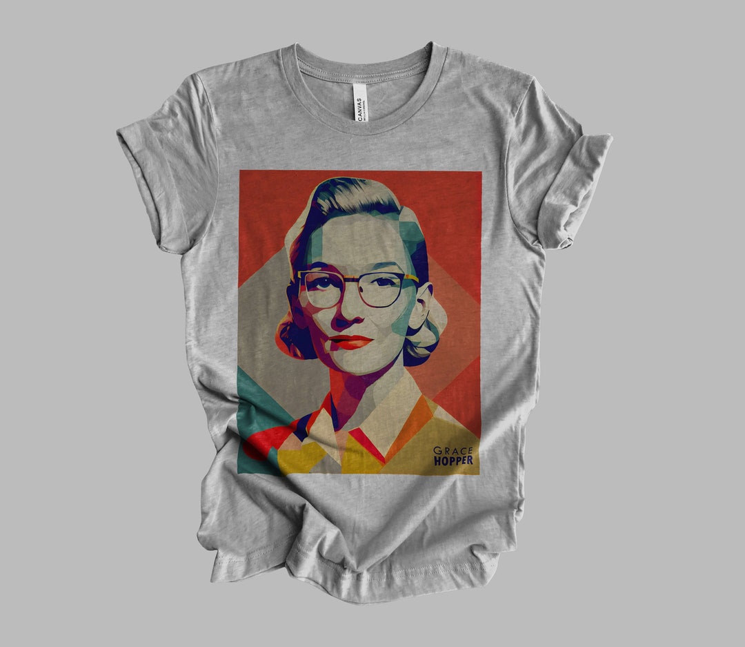 Grace Hopper Retro Minimalist T-shirt 1 | Computer Science Gift Unisex ...