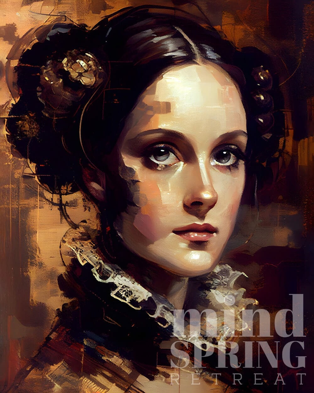 Ada Lovelace Oil Painting Art Print Portrait POSTER 2 | Mathematics ...
