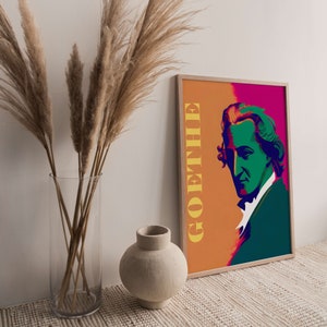 Johann Wolfgang Von GOETHE Retro Minimalist Art Print Portrait POSTER ...