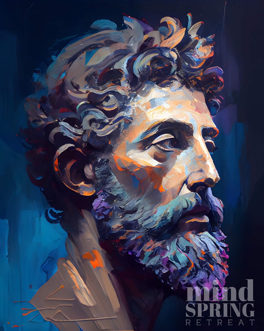 Marcus Aurelius Oil Painting Art Print Portrait POSTER 4 - Etsy