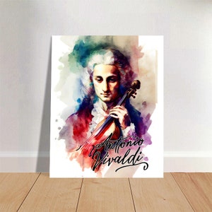 Antonio Vivaldi Watercolor Art Print Portrait POSTER | Classical Music ...