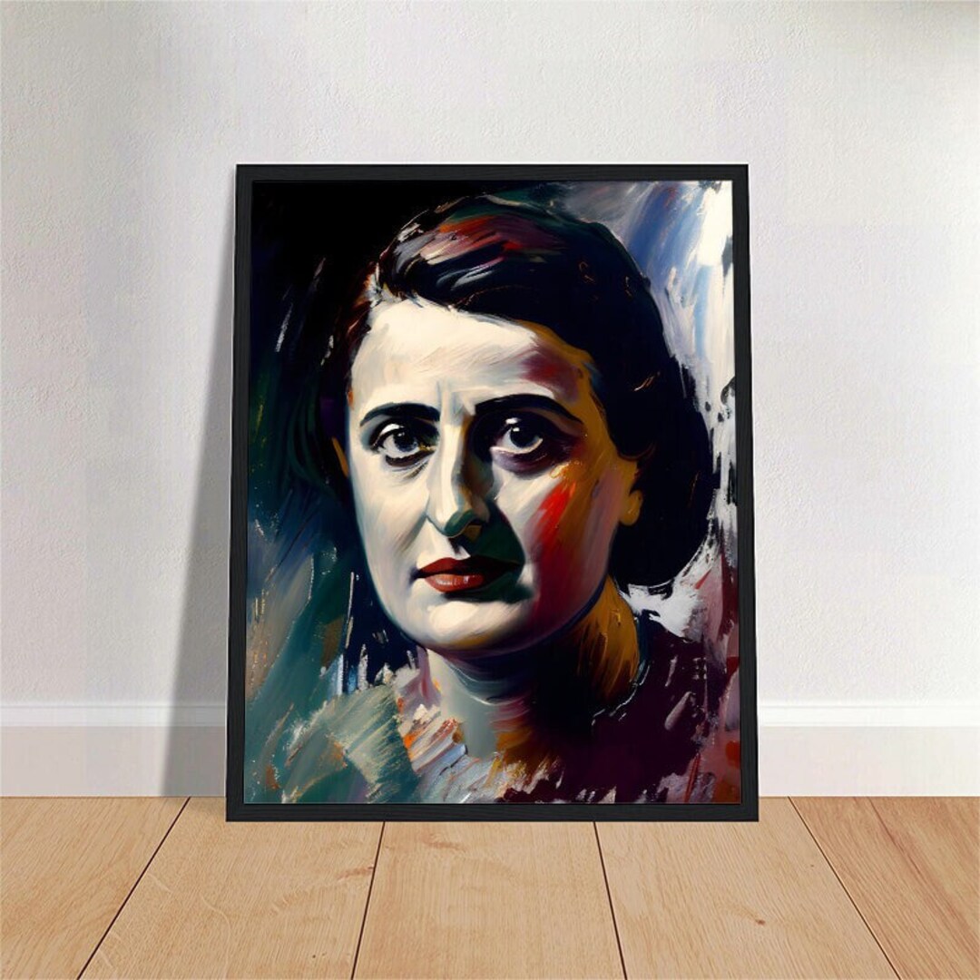 Ayn Rand Oil Painting Art Print Portrait POSTER 2 | Philosophy ...