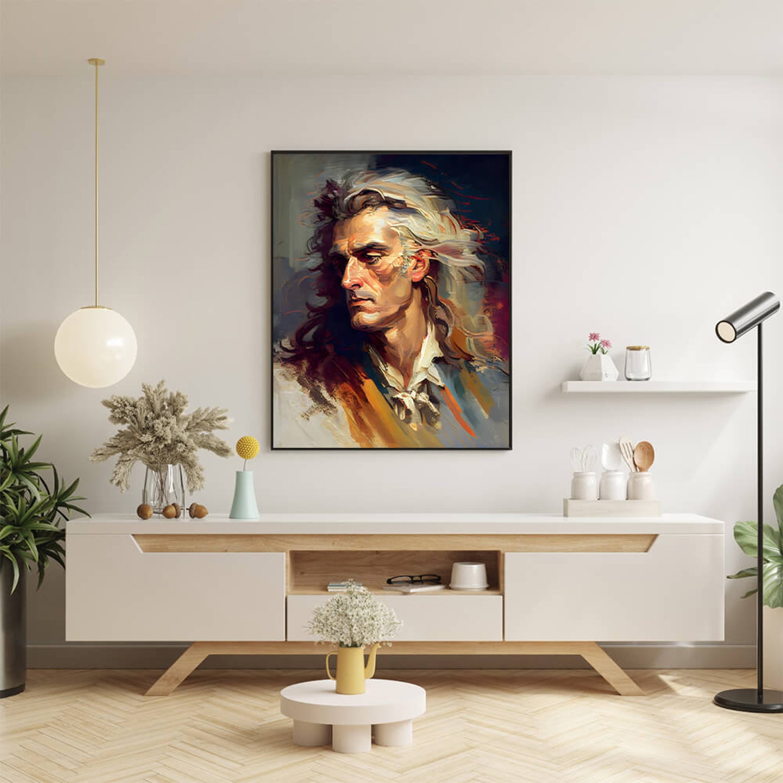 Isaac Newton Oil Painting Art Print Portrait POSTER 2 | Science Physics ...