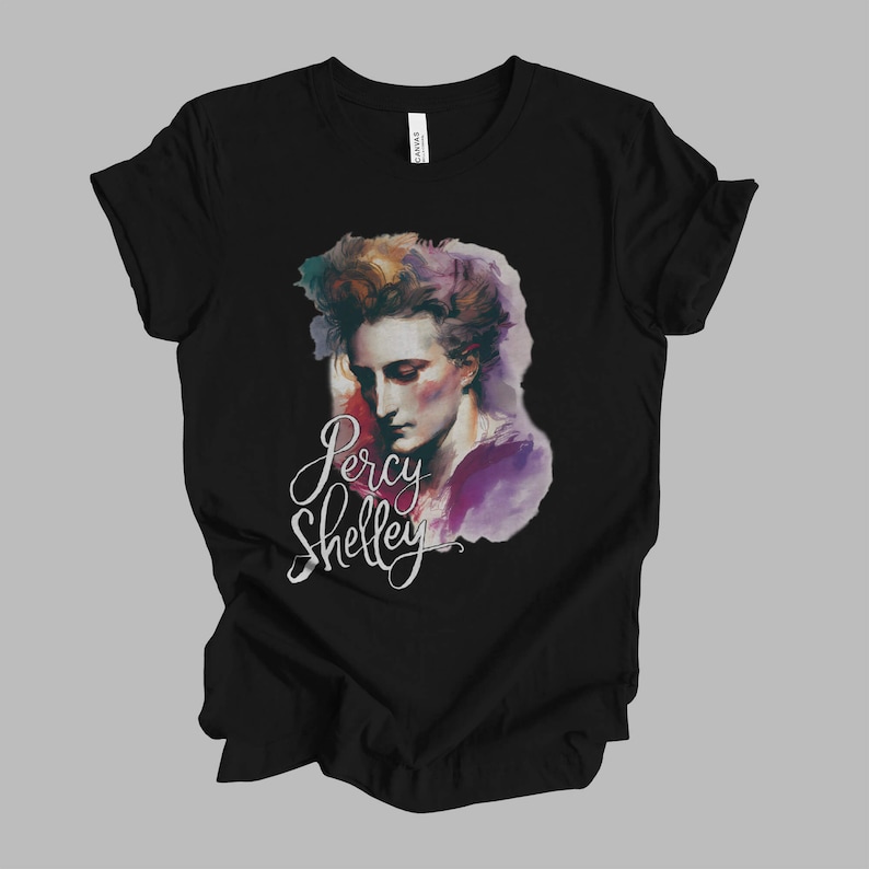 Percy Shelley Watercolor T-shirt | Classic Literature Poetry Unisex ...