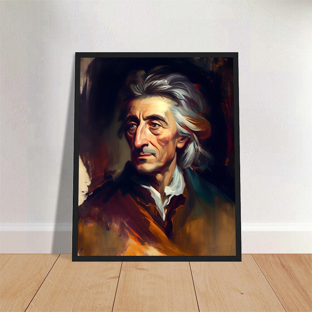 John Locke Oil Painting Art Print Portrait POSTER | Philosophy Physical ...