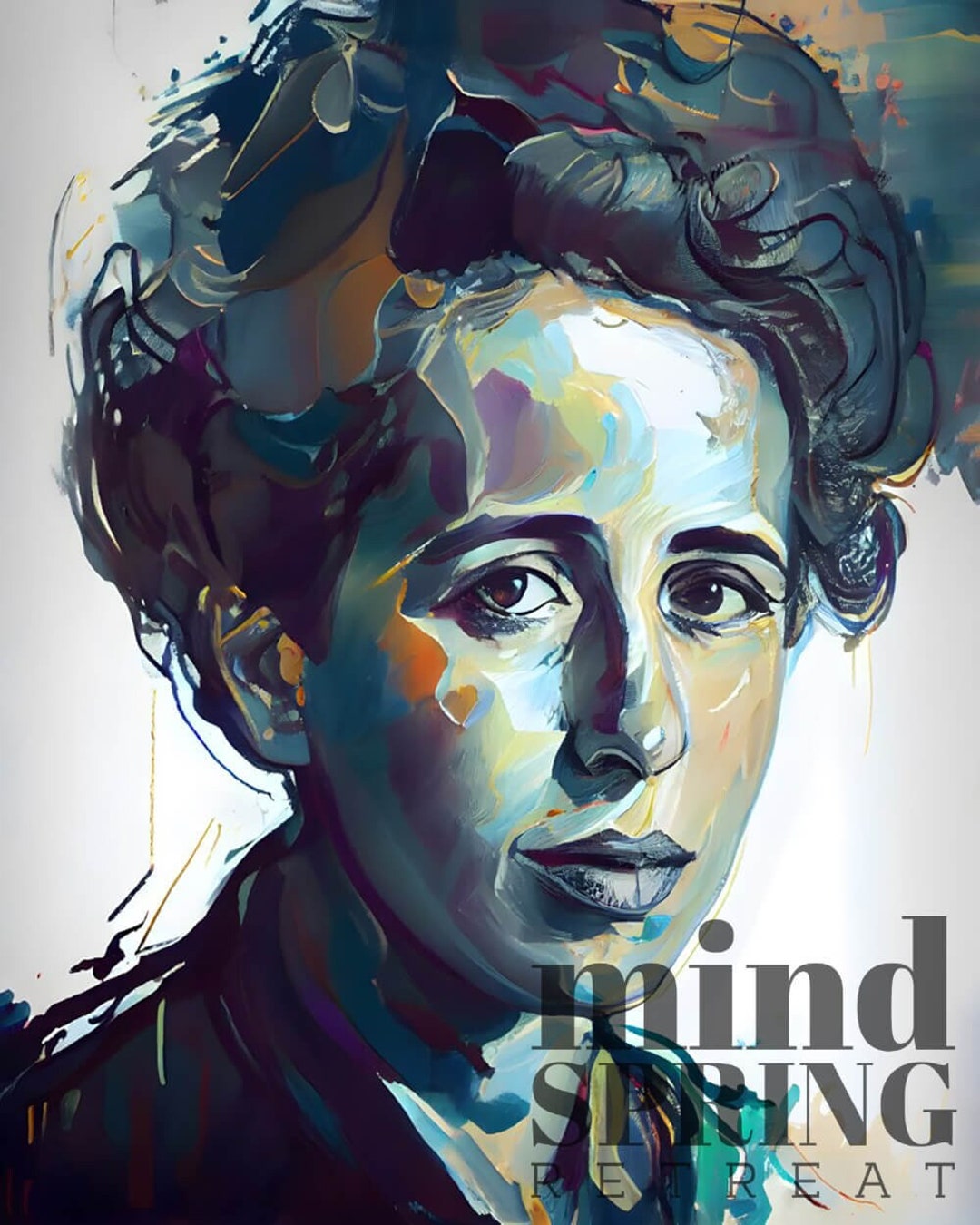 Hannah Arendt Oil Painting Art Print Portrait POSTER History - Etsy