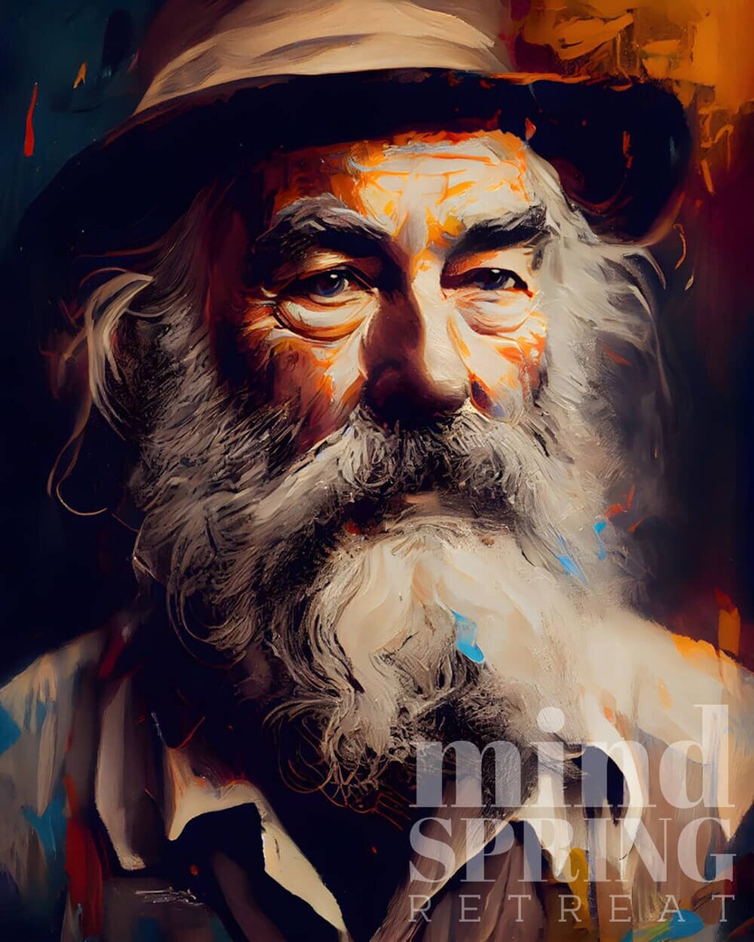 Walt Whitman Oil Painting Art Print Portrait POSTER 3 Classic ...