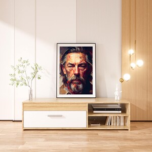 Alan Watts Oil Painting Art Print Portrait POSTER 2 | Spirituality ...