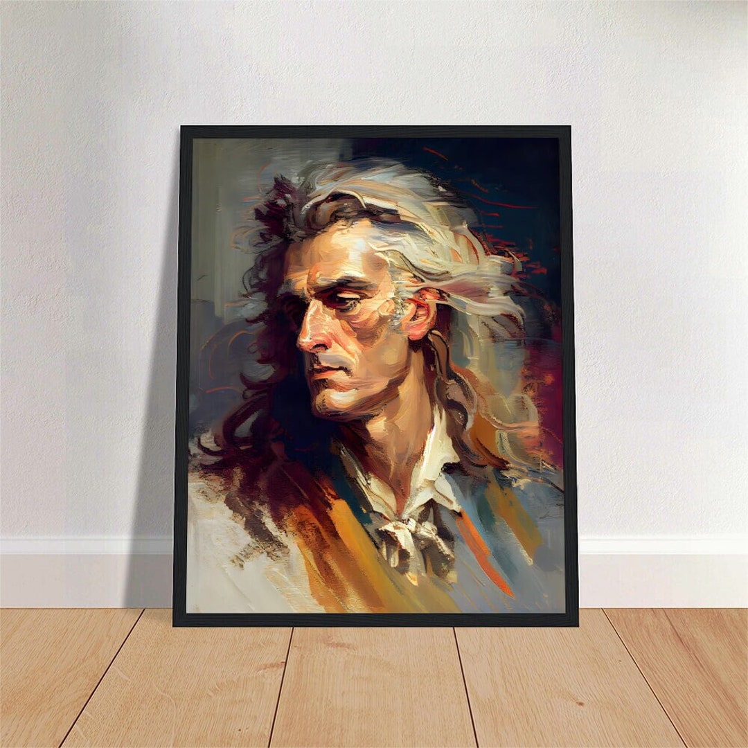 Isaac Newton Oil Painting Art Print Portrait POSTER 2 | Science Physics ...