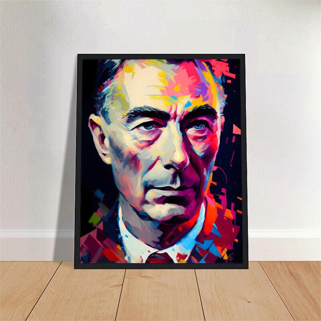 Robert Oppenheimer Oil Painting Art Print Portrait POSTER 3 | Science ...