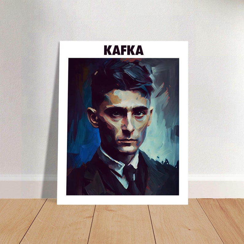 Franz Kafka Oil Painting Art Print Portrait POSTER | Classic Literature ...