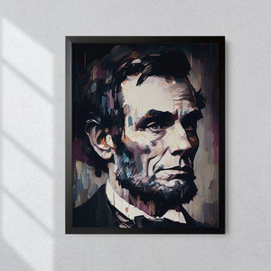 Abraham Lincoln Oil Painting Art Print Portrait POSTER | American ...