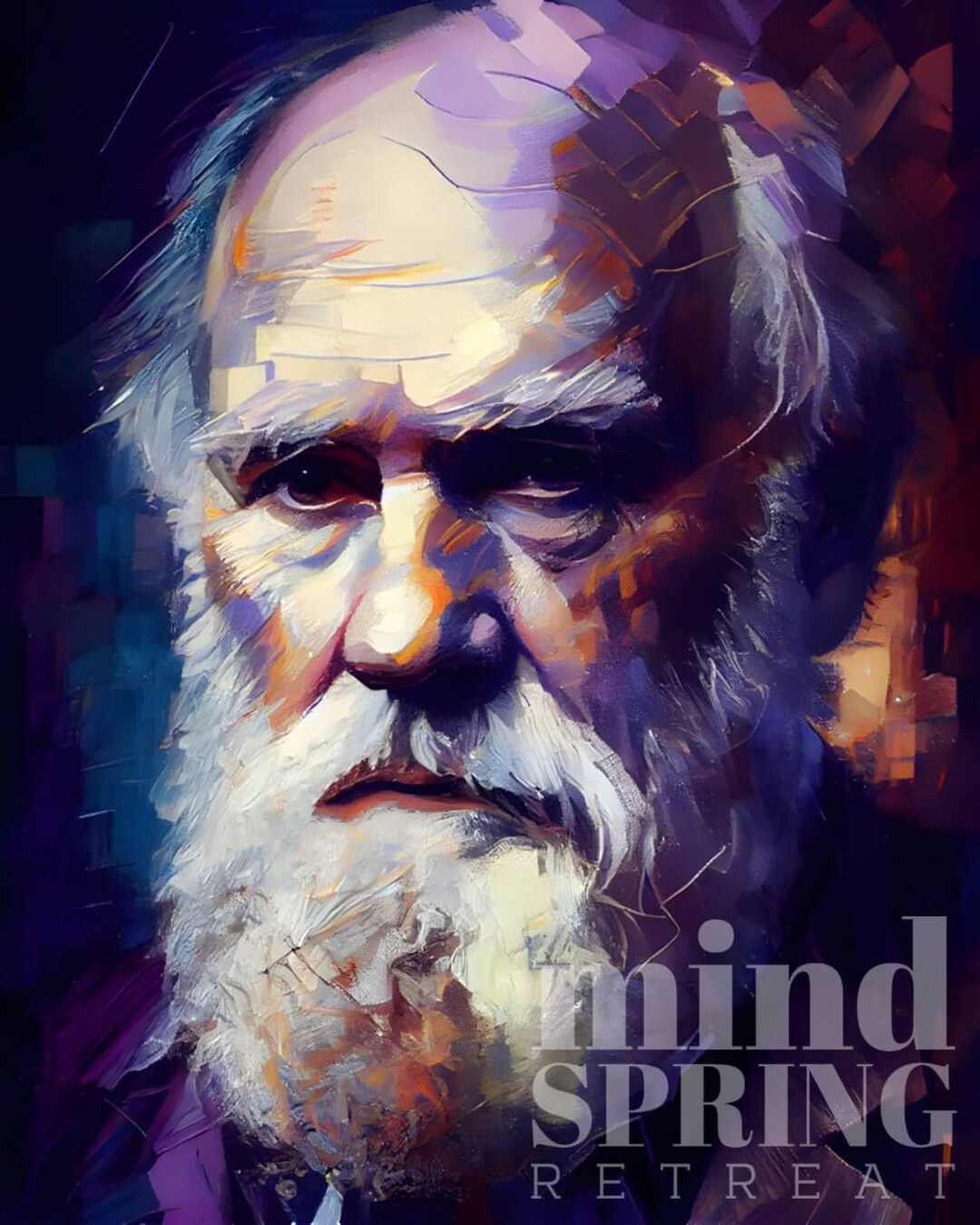 Charles Darwin Oil Painting Art Print Portrait POSTER 4 - Etsy