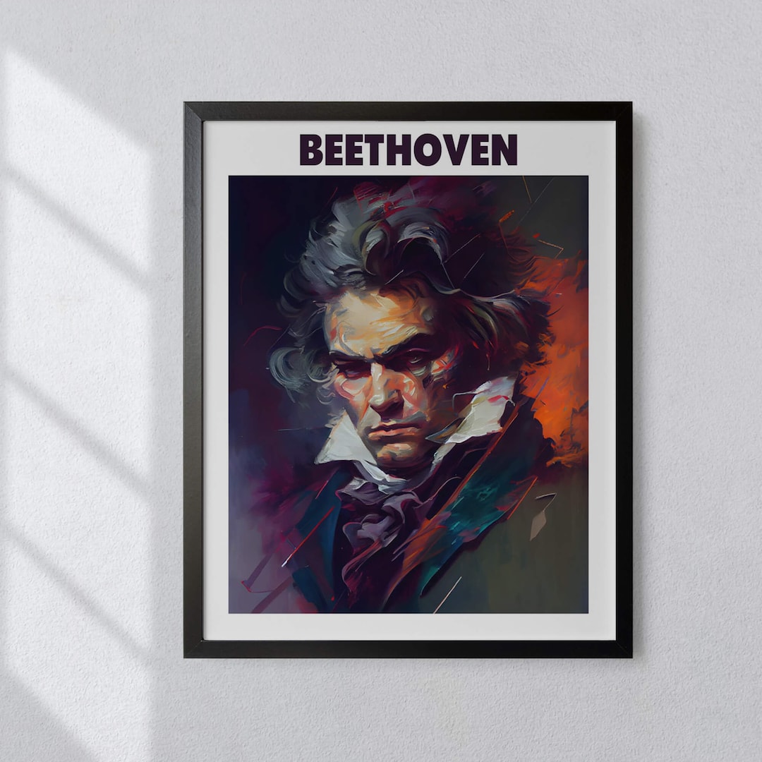 Ludwig Van Beethoven Oil Painting Art Print Portrait POSTER 4 ...