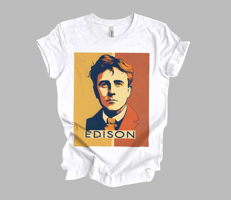 Thomas Edison Retro Minimalist T-shirt | Science Physics Gift Unisex ...