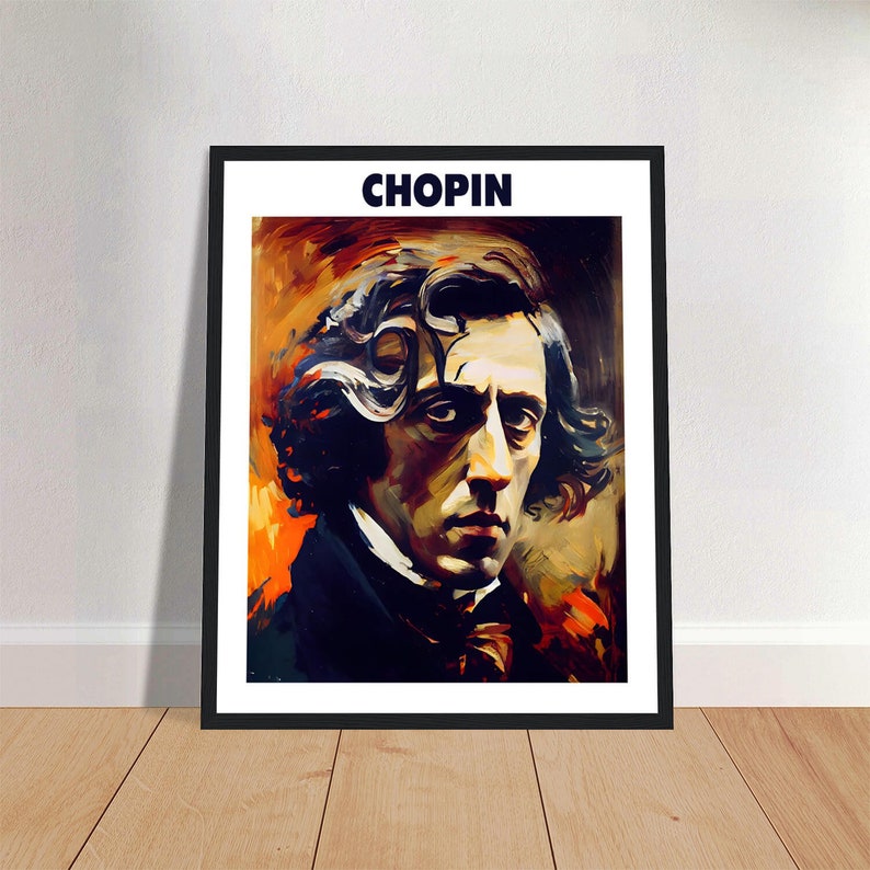 Frédéric Chopin Oil Painting Art Print Portrait POSTER 4 | Classical ...