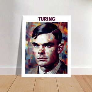 Alan Turing Oil Painting Art Print Portrait POSTER 2 | Science ...