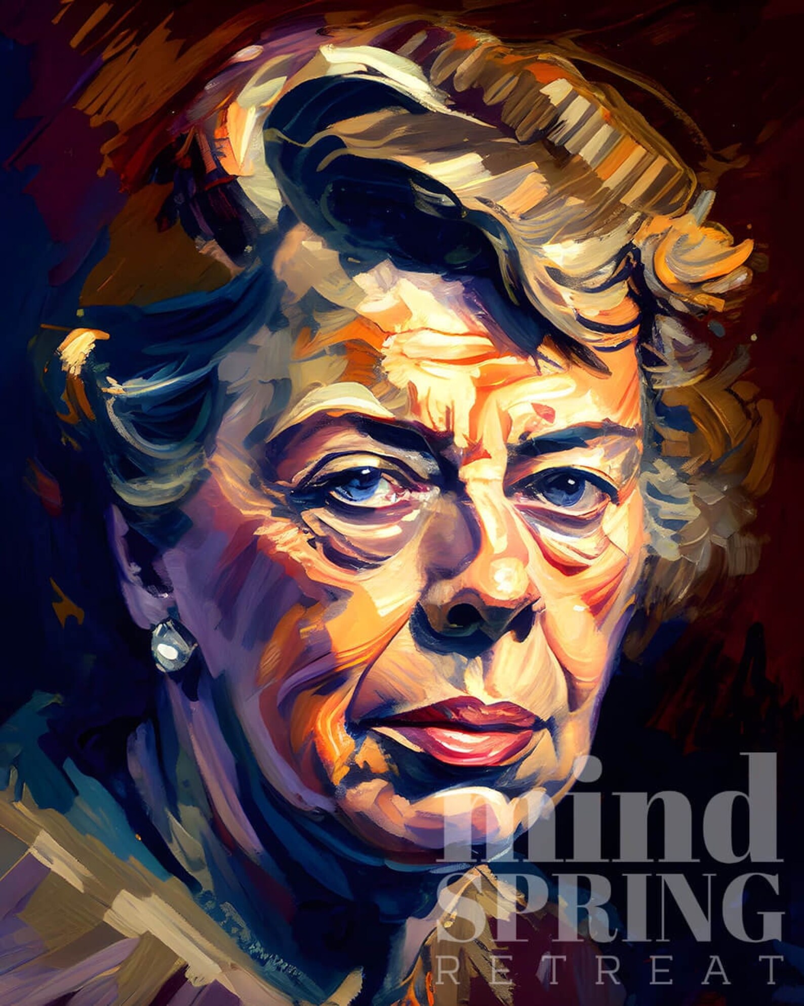 Eleanor Roosevelt Oil Painting Art Print Portrait POSTER 3 | History ...