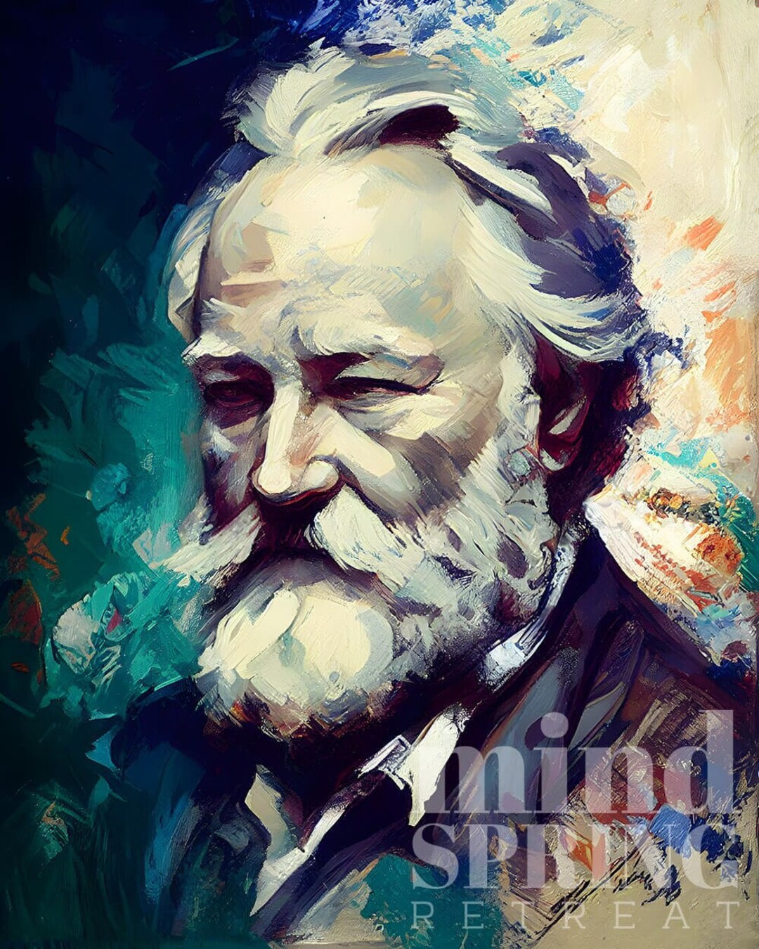 Victor Hugo Oil Painting Art Print Portrait POSTER 2 Classic - Etsy