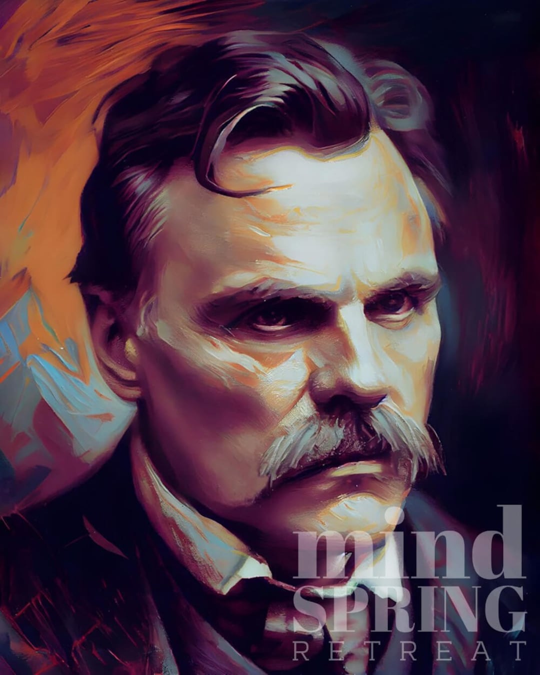 Friedrich Nietzsche Oil Painting Art Print Portrait POSTER 6 - Etsy