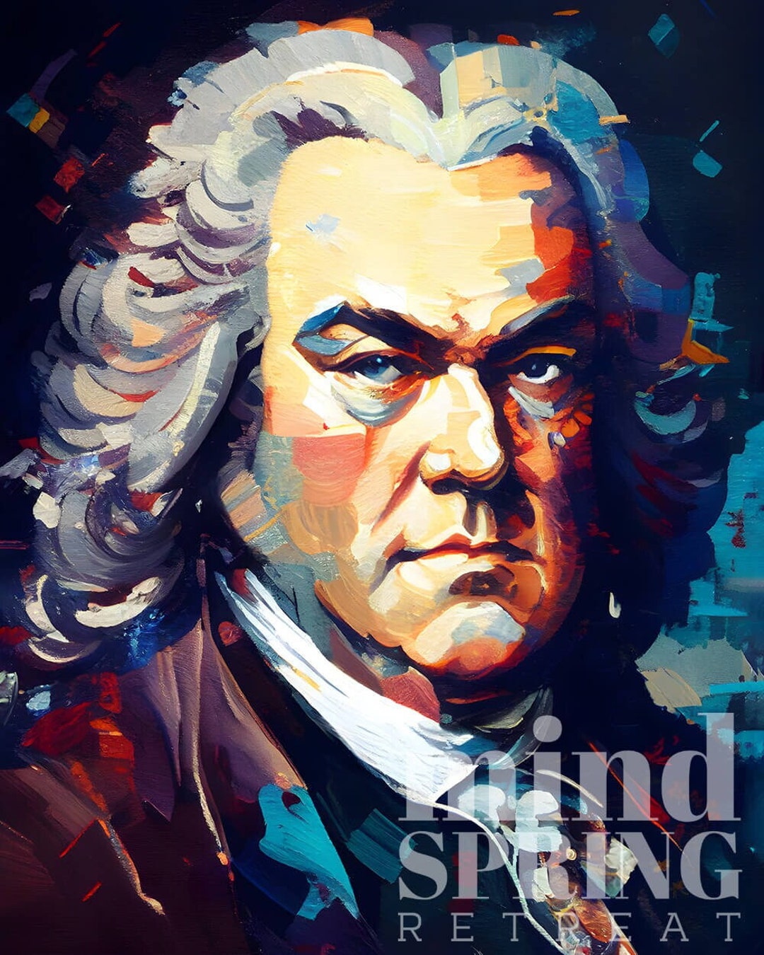 Johann Sebastian Bach Oil Painting Art Print Portrait POSTER 5 ...