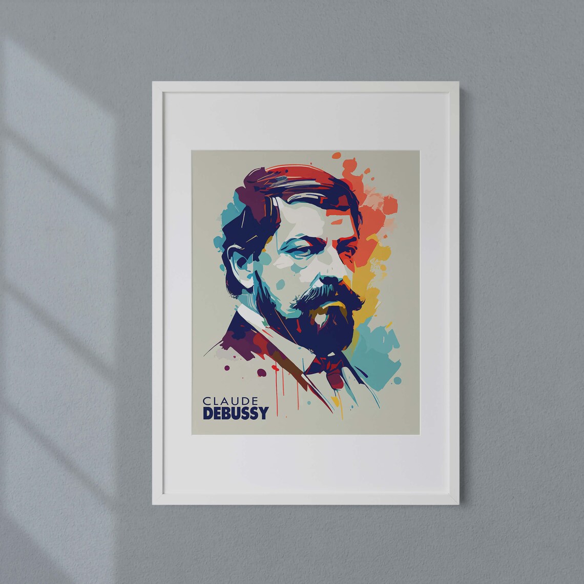 Claude Debussy Watercolor Minimalist Art Print Portrait POSTER ...