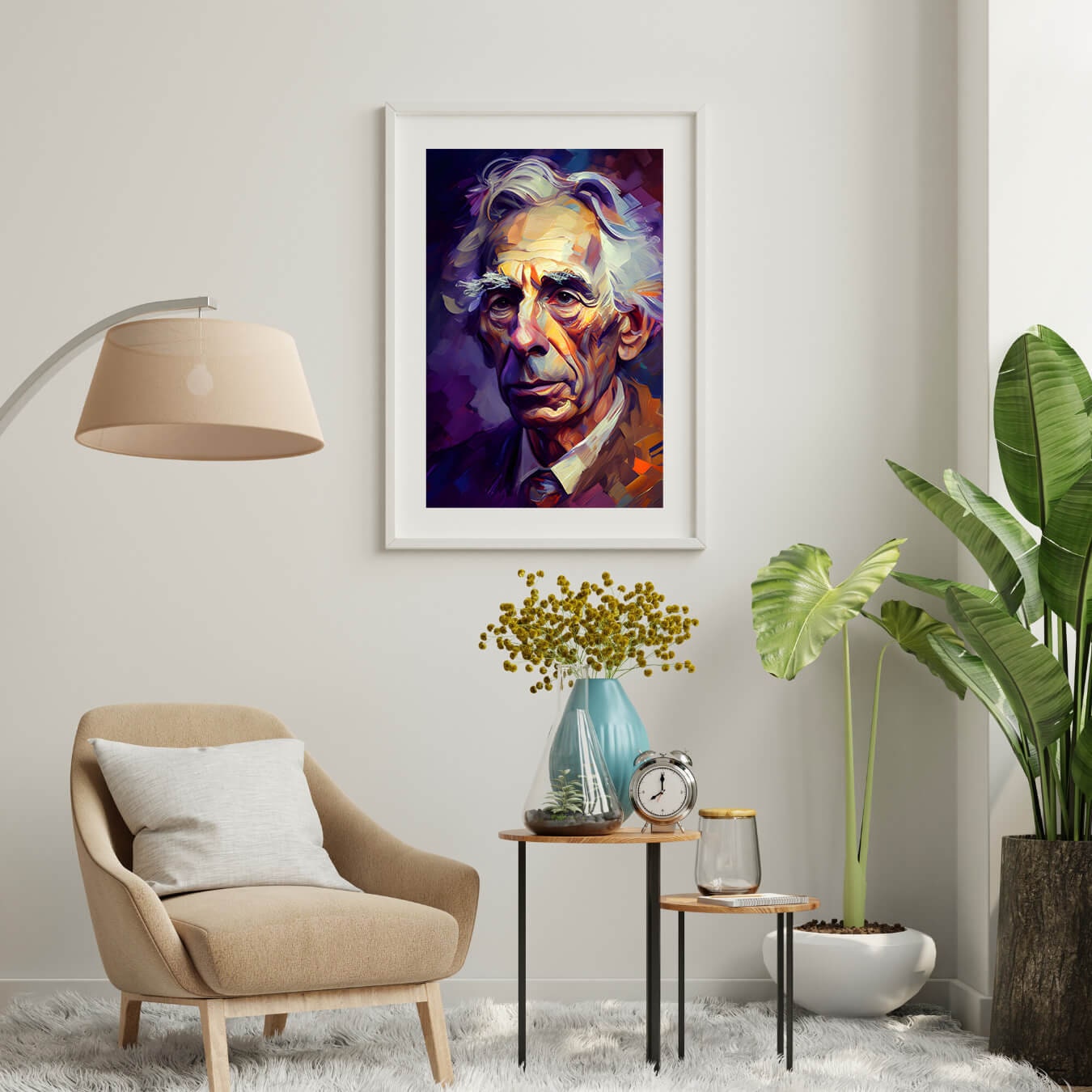 Bertrand Russell Oil Painting Art Print Portrait POSTER | Philosophy ...