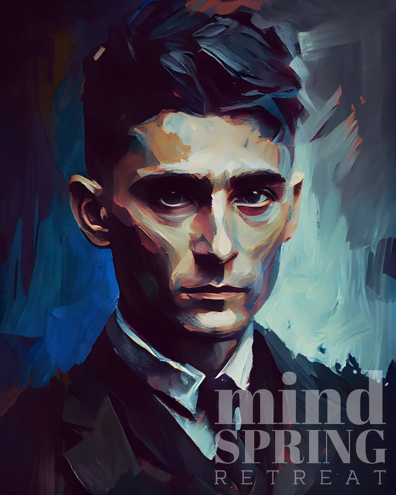 Franz Kafka Oil Painting Art Print Portrait POSTER | Classic Literature ...