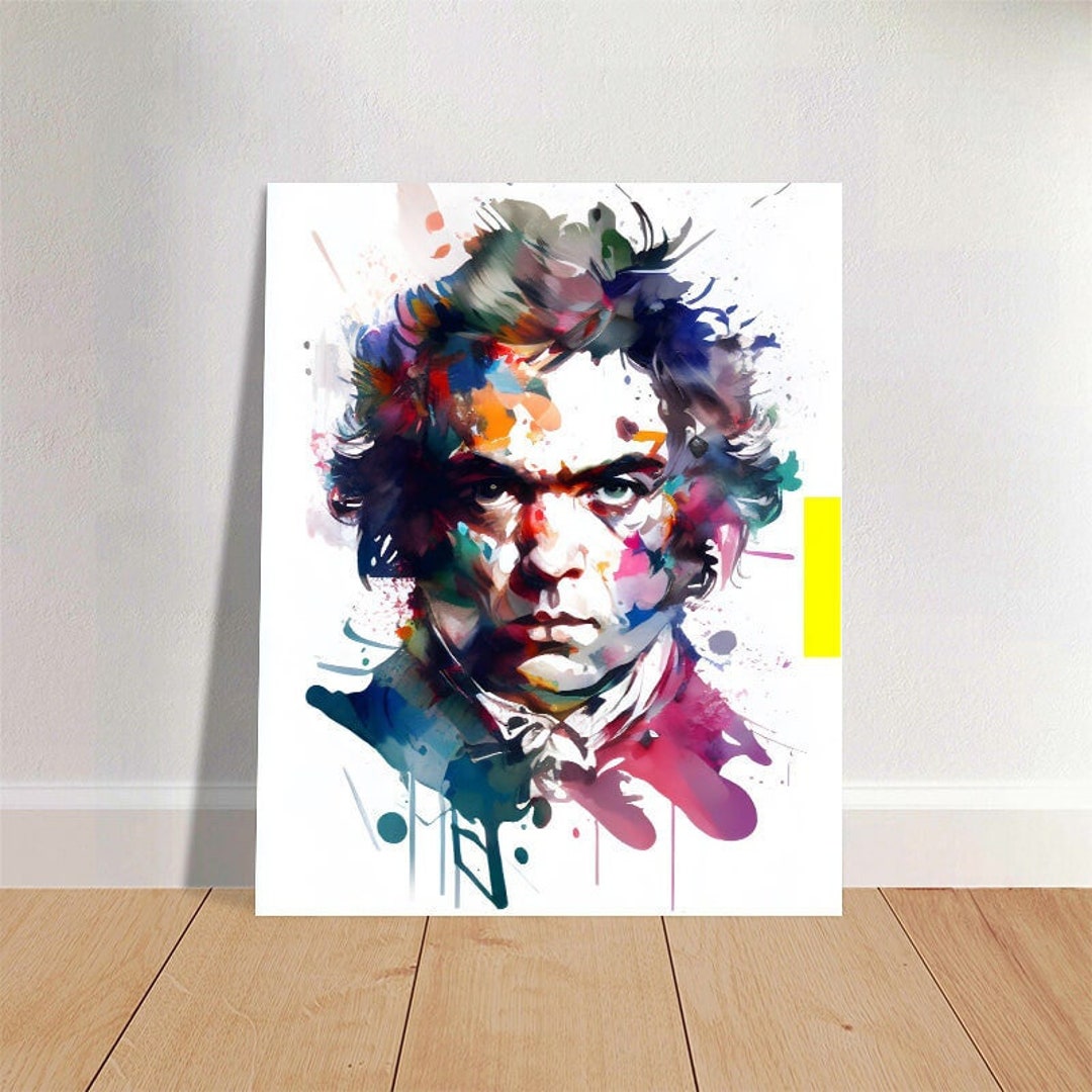 Ludwig Van Beethoven Watercolor Art Print Portrait POSTER 2 | Classical ...