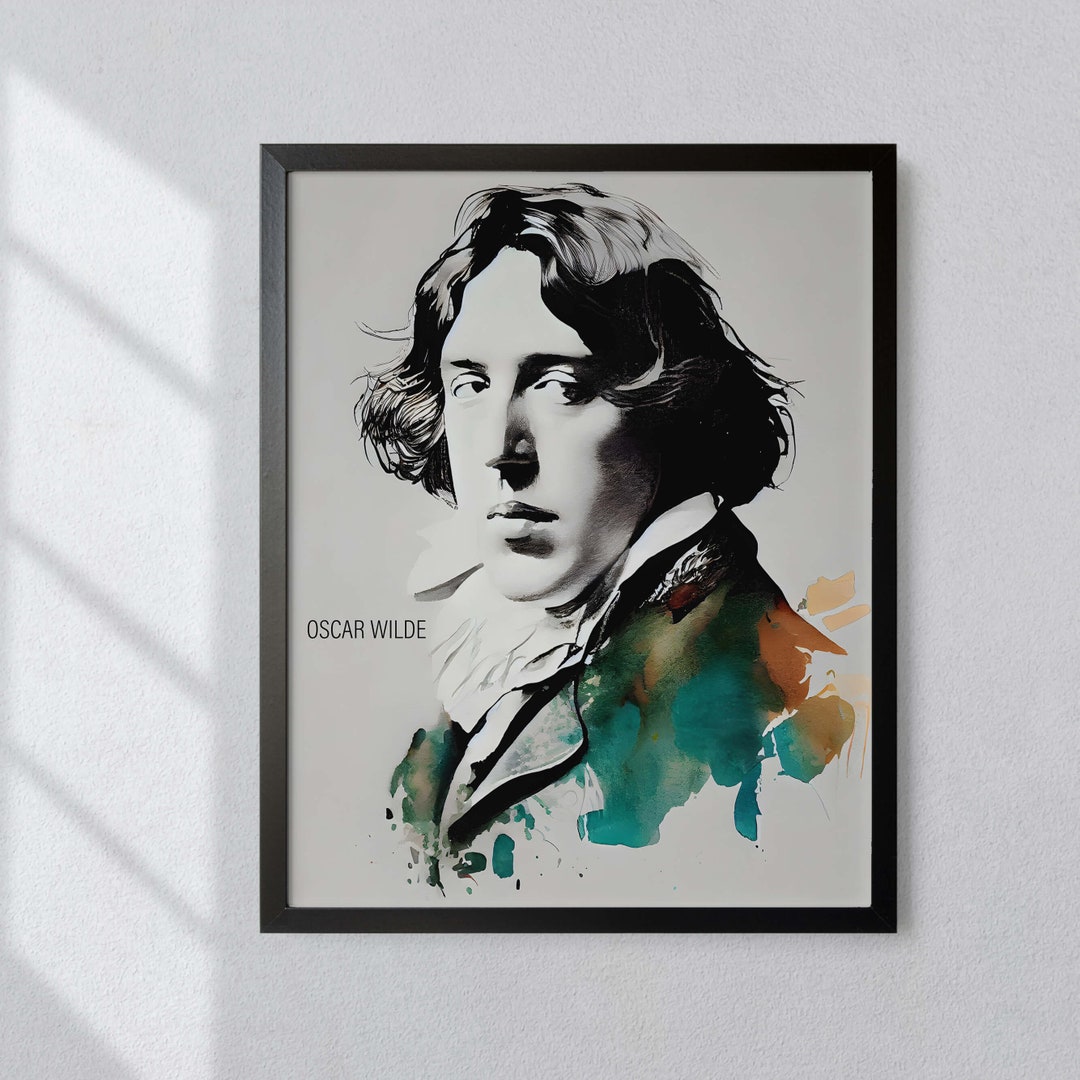 Oscar Wilde Watercolor Art Print Portrait POSTER | Classic Literature ...