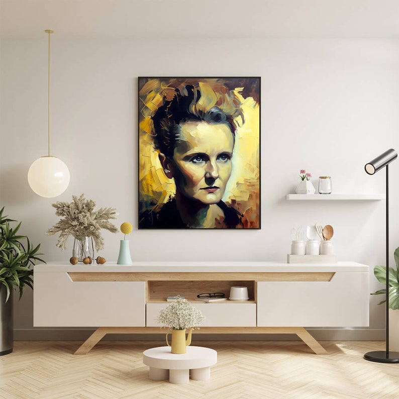 Marie Curie Oil Painting Art Print Portrait POSTER 3 | Science ...