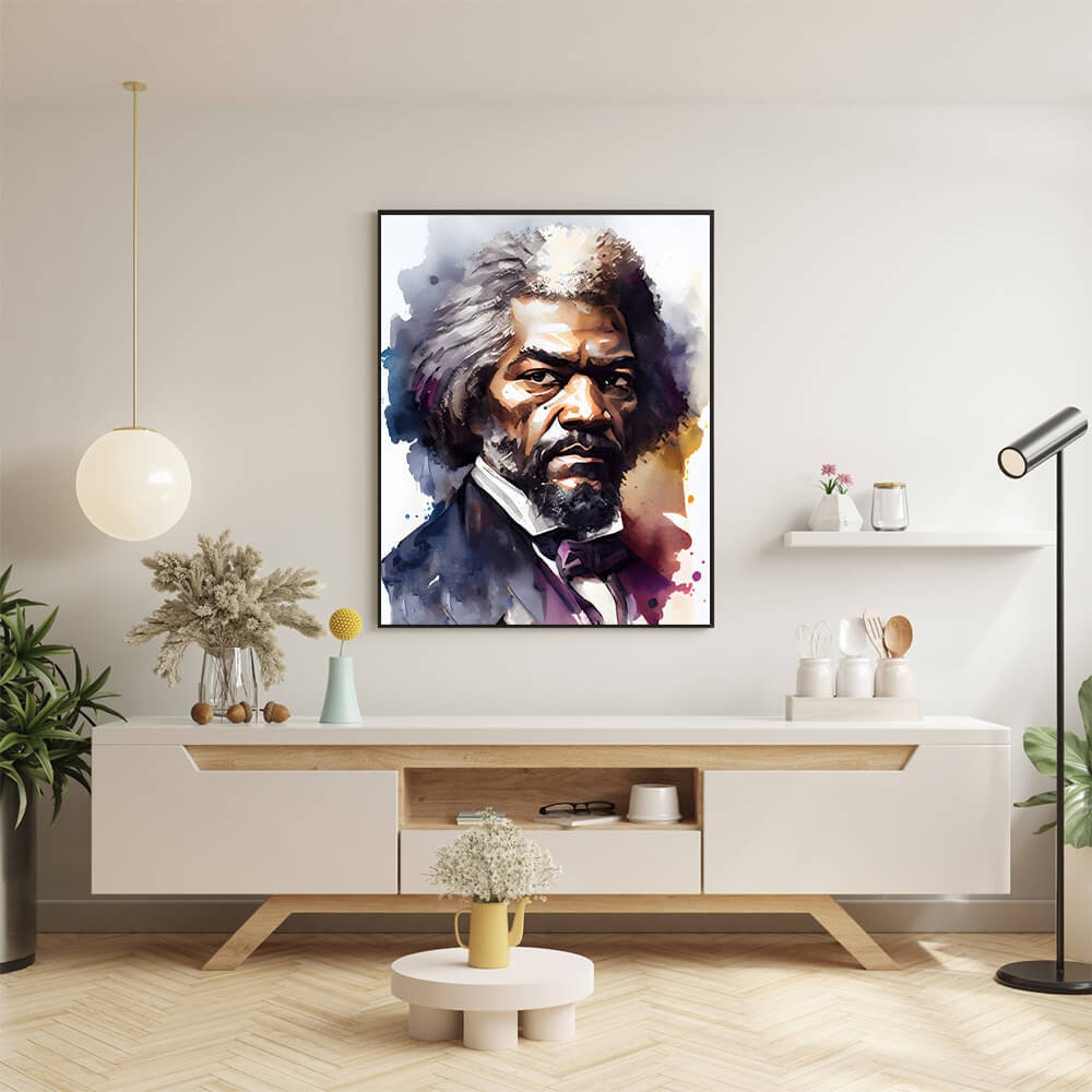 Frederick Douglass Watercolor Art Print Portrait POSTER | History ...