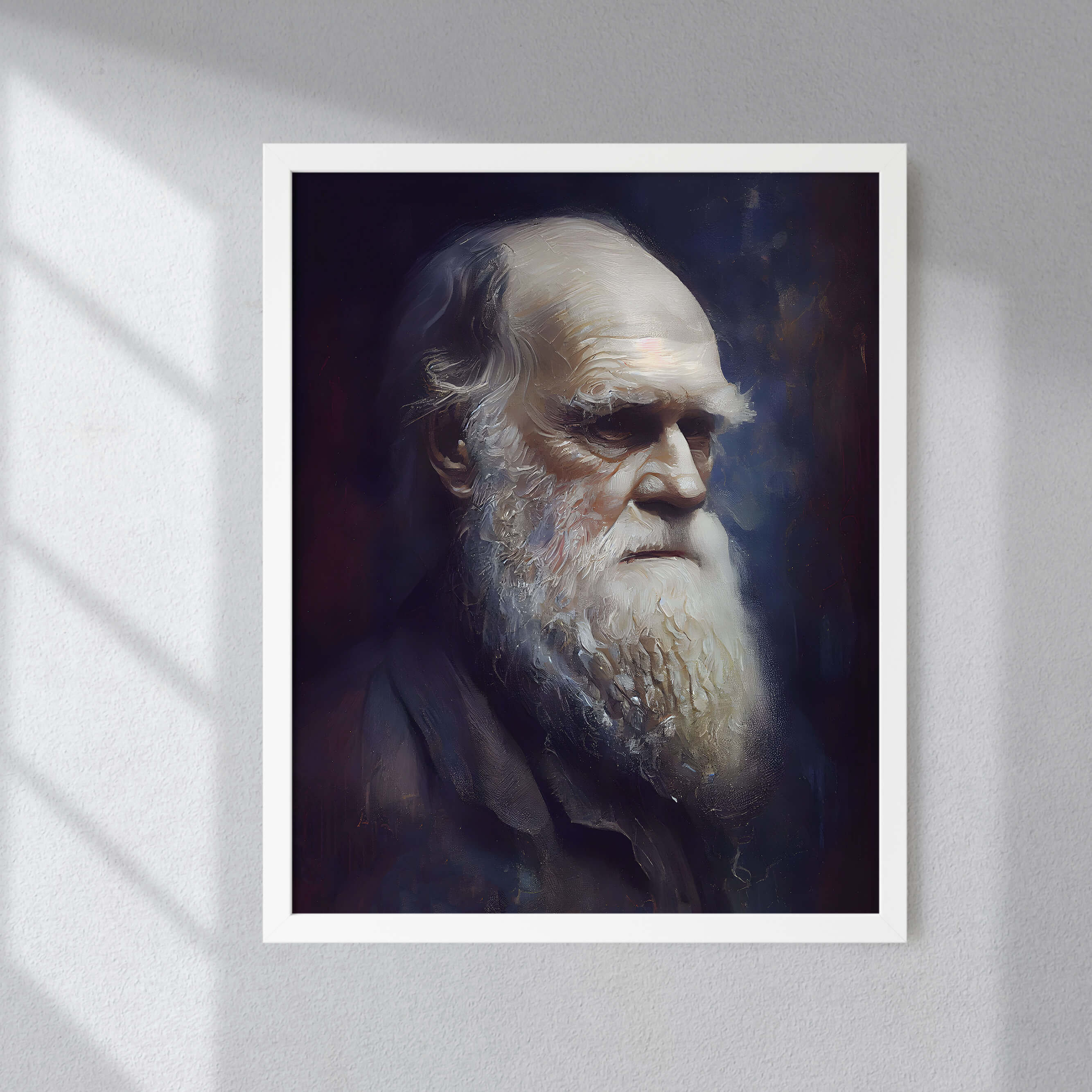 Charles Darwin Oil Painting Art Print Portrait POSTER - Etsy