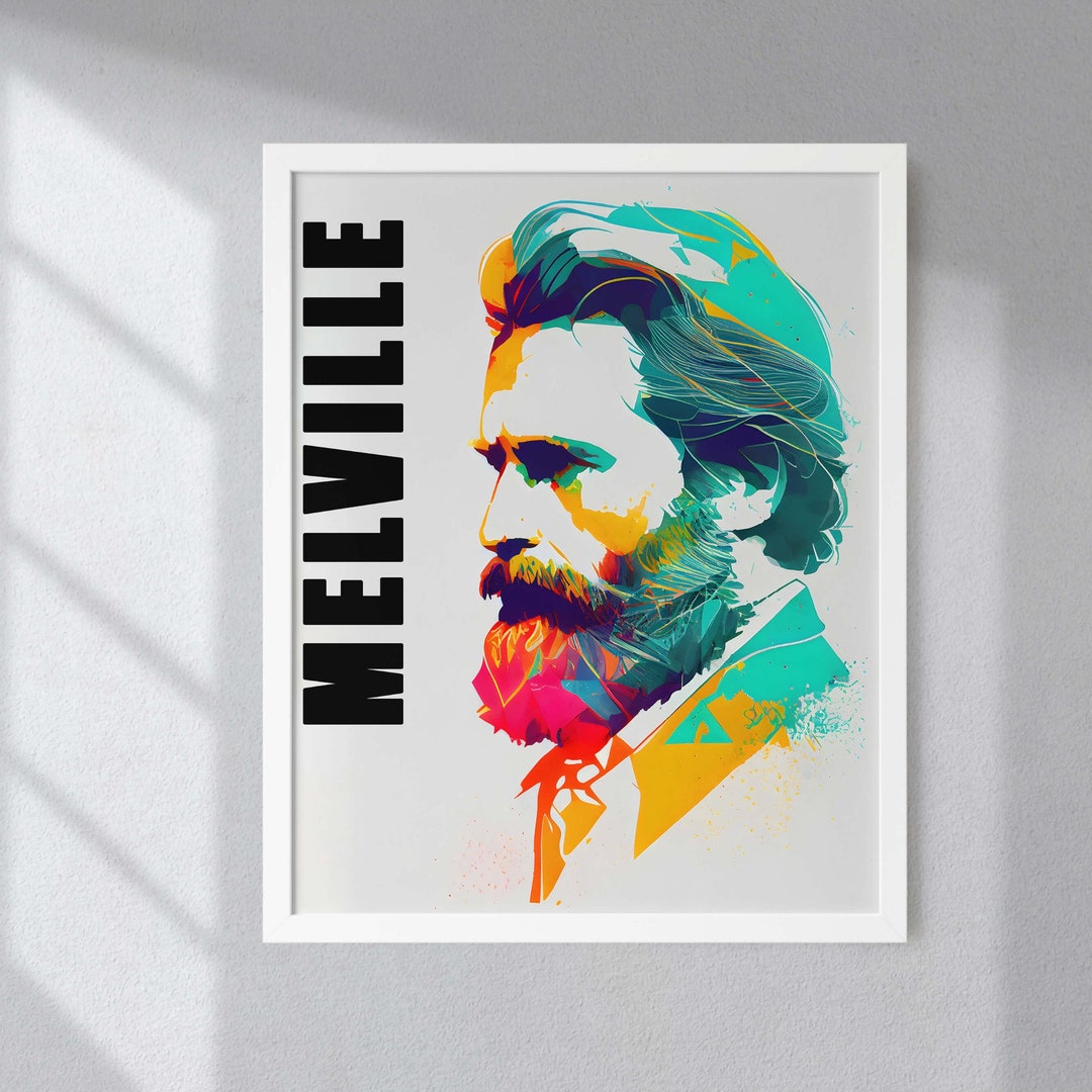 Herman Melville Retro Minimalist Art Print Portrait POSTER 2 | Classic ...