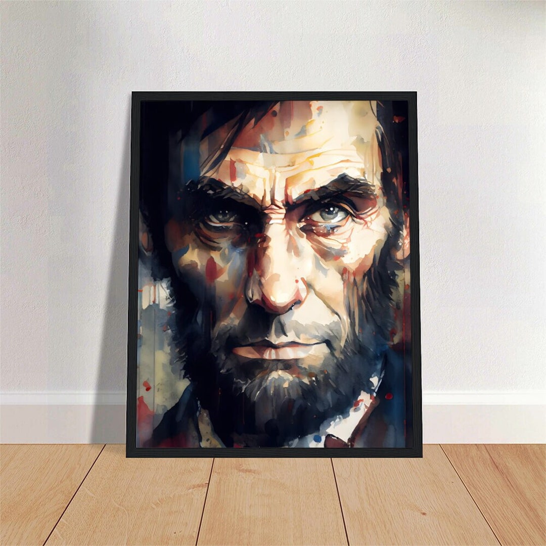 Abraham Lincoln Watercolor Art Print Portrait POSTER | American History ...